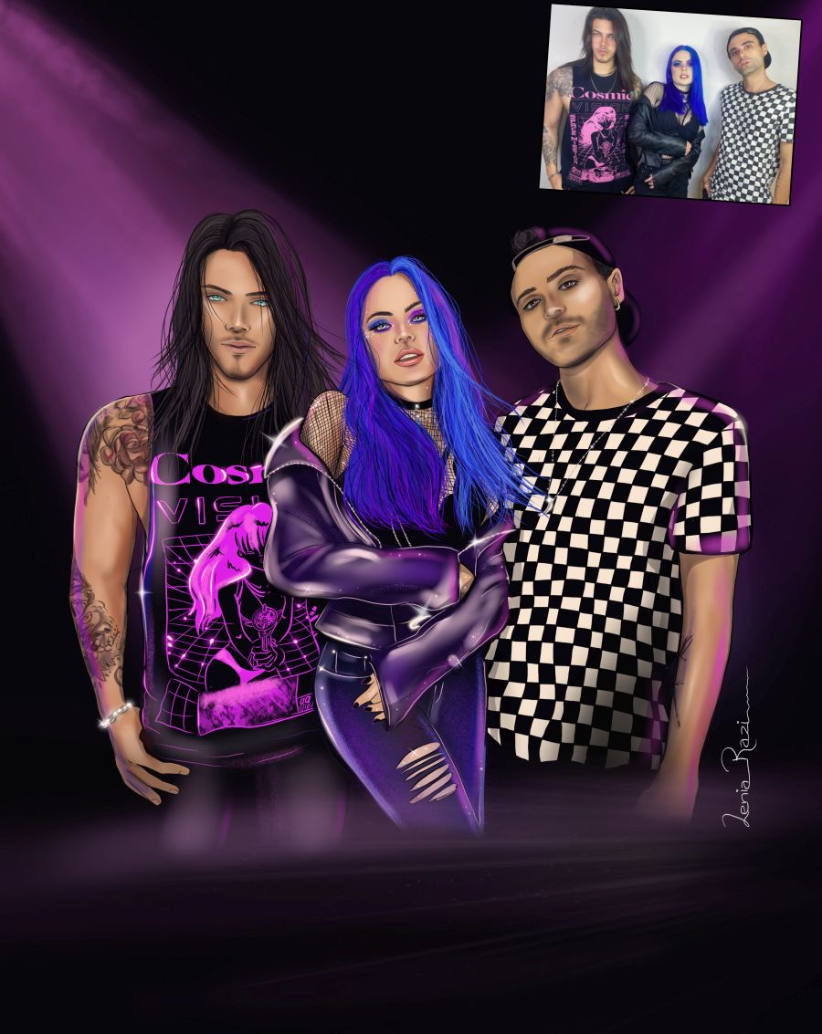 Παρέα Πορτρέτο - Lenia Razi Art Πορτέτα Cartoon