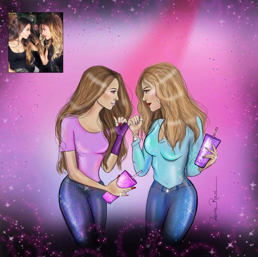 Παρέα Πορτρέτο - Lenia Razi Art Πορτέτα Cartoon