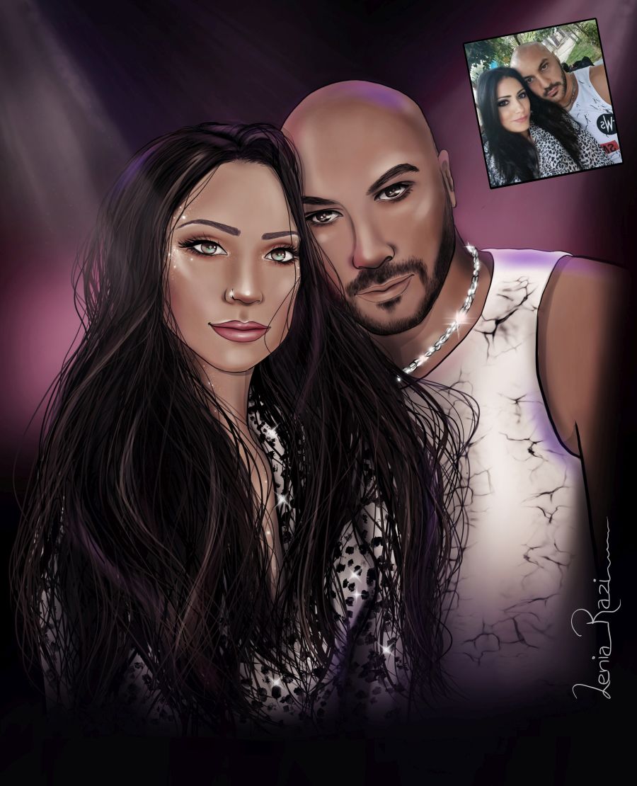 Παρέα Πορτρέτο - Lenia Razi Art Πορτέτα Cartoon